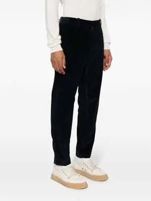 Moncler Logo-appliqué Corduroy Trousers - Blue