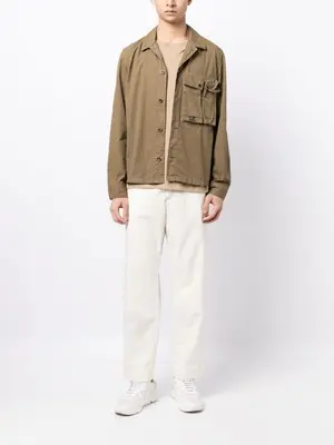 C.P. COMPANY Logo-embroidered Cotton Shirt