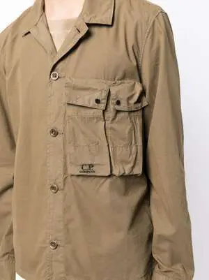 C.P. COMPANY Logo-embroidered Cotton Shirt