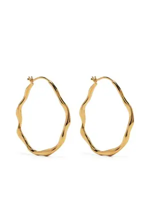 DOWER & HALL Waterfall Hoop Earrings - Gold