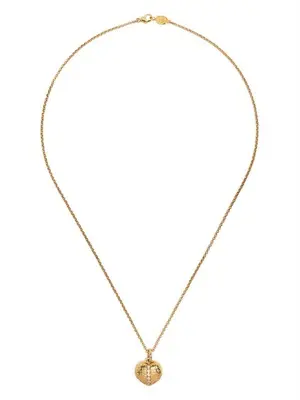 DOWER & HALL Heart Lumiere Necklace - Gold