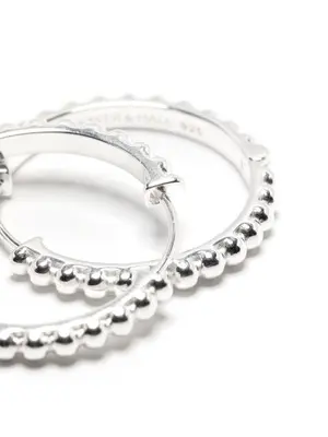 DOWER & HALL Dotty Huggie Hoop Earrings
