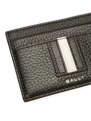 Bally Striped-edge Leather Cardholder