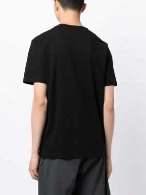Lacoste Crocodile Logo-patch V-neck T-shirt - Black