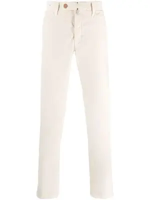 Incotex Cotton Slim-cut Trousers - Neutrals