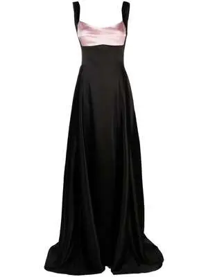 ATU BODY COUTURE Colourblock Satin Gown