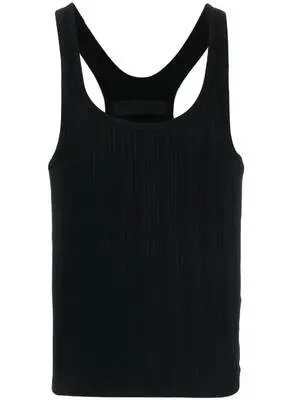 LGN LOUIS GABRIEL NOUCHI Ribbed Stretch-cotton Tank Top - Black