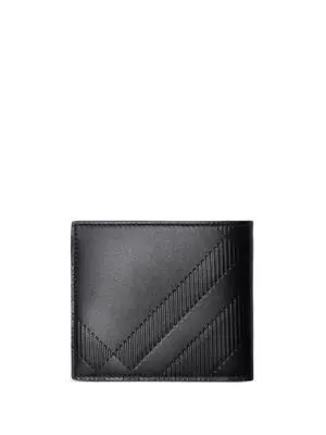 Burberry Embossed-check Leather Wallet