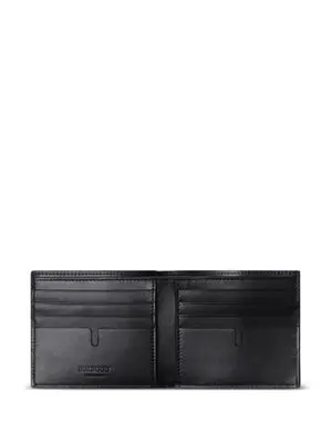 Burberry Embossed-check Leather Wallet