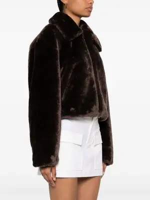 FRAME Faux-fur Cropped Jacket