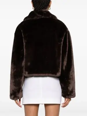 FRAME Faux-fur Cropped Jacket