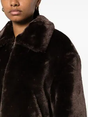 FRAME Faux-fur Cropped Jacket