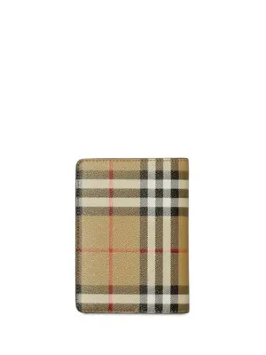 Burberry Vintage Check-pattern Logo-stamp Passport Holder - Neutrals