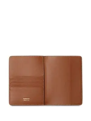 Burberry Vintage Check-pattern Logo-stamp Passport Holder - Neutrals