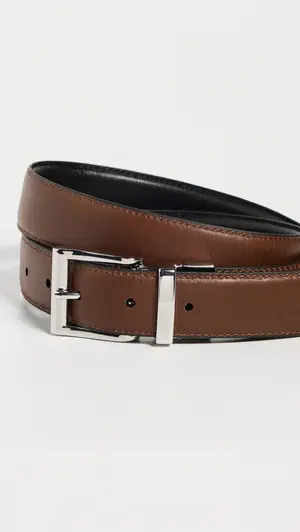 Polo Ralph Lauren Reversible Saddle Leather Belt - Black/brown