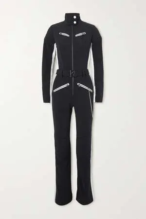 Bogner Misha Belted Striped Stretch Ski Suit