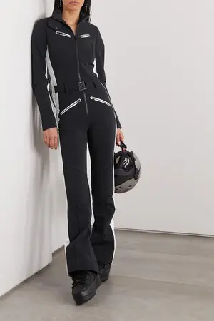 Bogner Misha Belted Striped Stretch Ski Suit