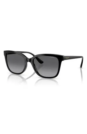 VOGUE 54mm Gradient Polarized Pillow Sunglasses - Black
