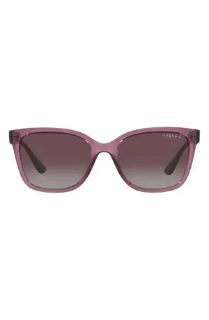 VOGUE VOGUE 54mm Gradient Polarized Pillow Sunglasses Purple