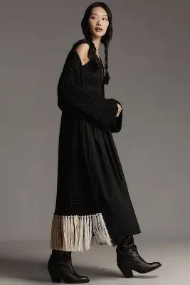 black silk lace mini dress Airabella Lace Mini Dress Black Petite main image 1