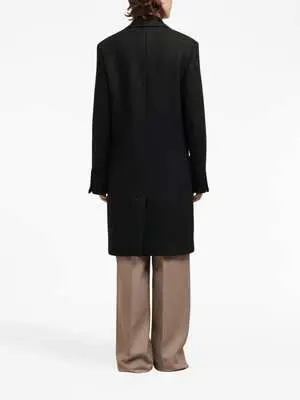 Ami Single-breasted Wool Coat - Black