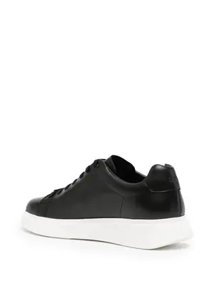 BOSS Lace-up Leather Sneakers - Black