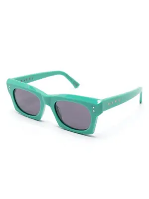 Marni Oval-frame Sunglasses - Green