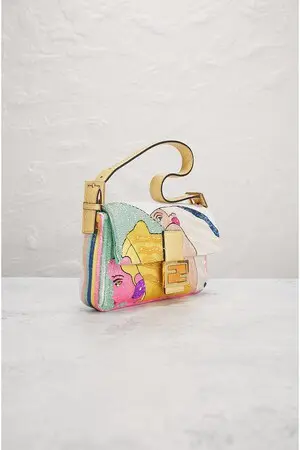 Fendi 1997 Beaded Baguette Shoulder Bag