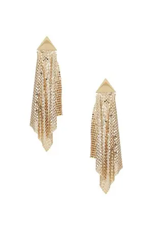 Rabanne Xl Mesh Earrings In Metallic