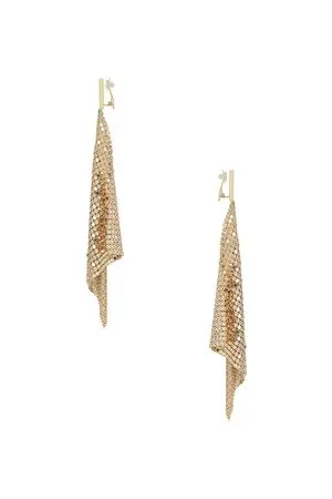 Rabanne Xl Mesh Earrings In Metallic
