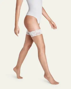 Wolford Nude 8 Lace Stay-up Stockings - Beige