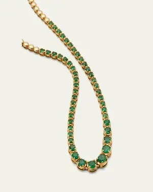 JENNIFER MEYER Yellow Graduated Emerald Tennis Necklace