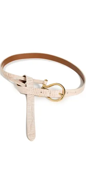 Anderson's Croc-Embossed Split Belt Beige