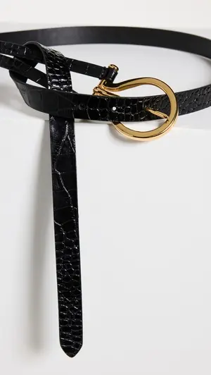 Anderson's Croc-embossed Split Belt - Black