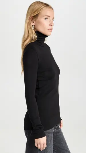 Splendid Classic Turtleneck - Black