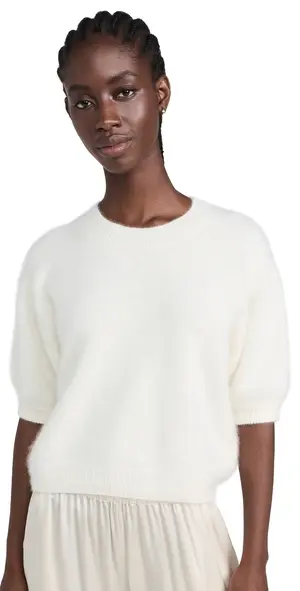 LISA YANG Juniper Cashmere Sweater - Cream Brushed