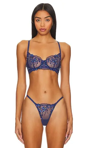 KAT THE LABEL Kat The Label Sofia Bra In Navy. Navy