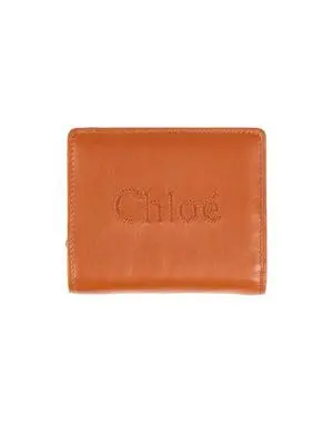 Chloé Woman Wallet White Size - Calfskin Brown