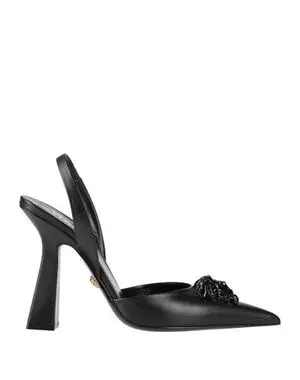 Versace Pumps In Soft Leather - Black