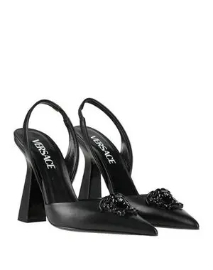 Versace Pumps In Soft Leather - Black