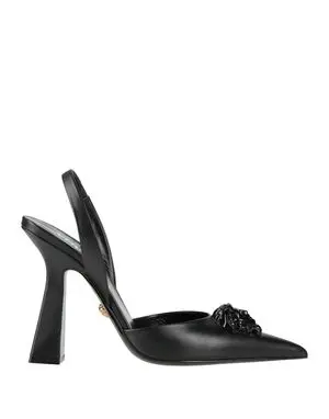 Versace Pumps In Soft Leather - Black