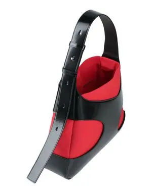 FERRAGAMO Shoulder Bag In Calfskin, Nylon, And Cotton - Red