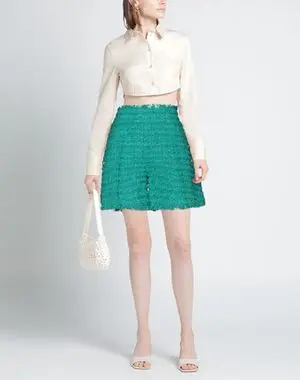 Balmain Tweed Shorts - Green