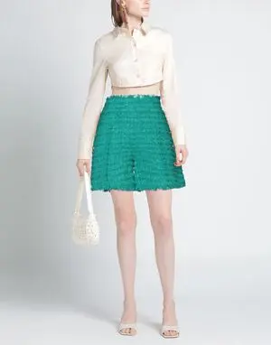 Balmain Tweed Shorts - Green