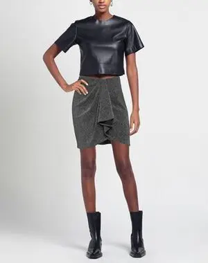 MARANT ETOILE Metallic Mini Skirt - Black