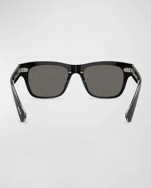 Oliver Spencer Birell Sun Rectangle Sunglasses - Black