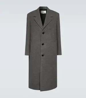 Ami Single-breasted Wool-blend Coat