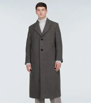 Ami Single-breasted Wool-blend Coat