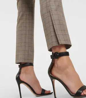 Veronica Beard Checked High-rise Slim Pants
