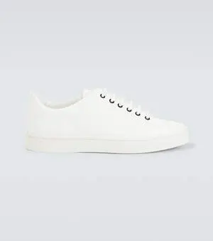 Manolo Blahnik Calf Leather Lace-up Sneakers - White